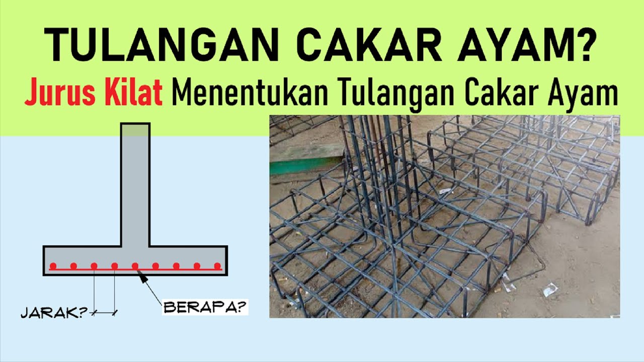 Rumus Cepat Menentukan Tulangan Cakar Ayam Sesuai SNI Dan ACI YouTube