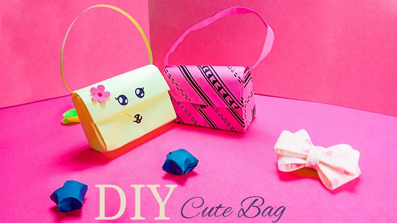 How to make Small Paper Bag | Origami Paper Bag | Easy DIY Paper Bag ...