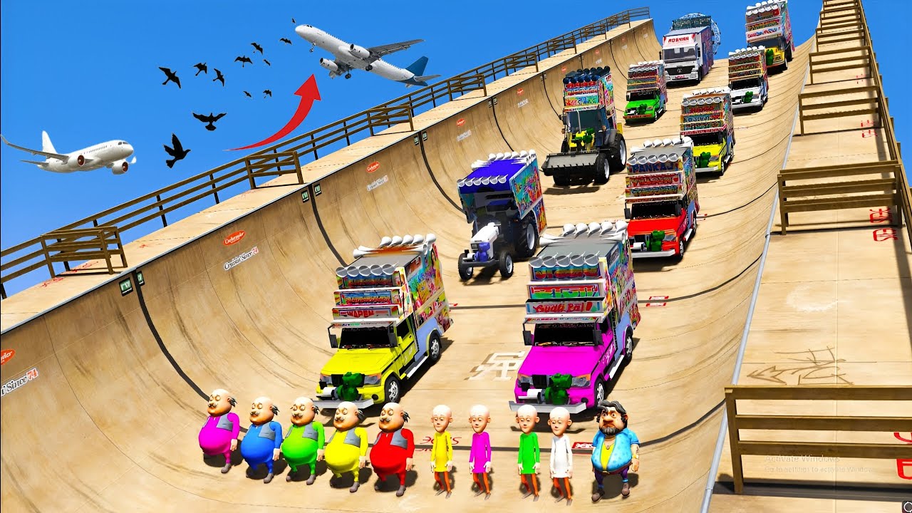 Indian all Top DJ Motu Patlu super Mega Ramp😱😲😱 challenge !! $100000 dj ...