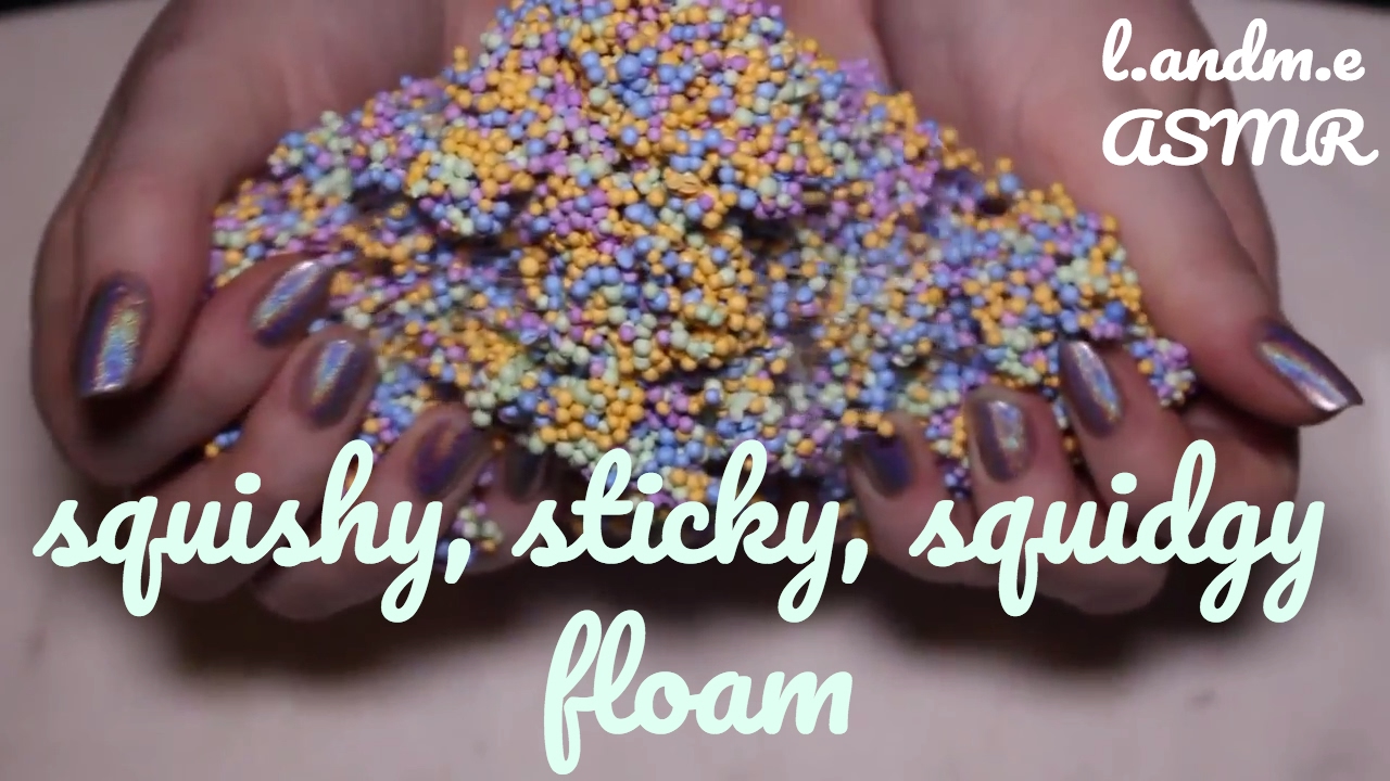 ASMR 💆🏼 || FLOAM, playing with squishy, sticky, squidgy play foam ...