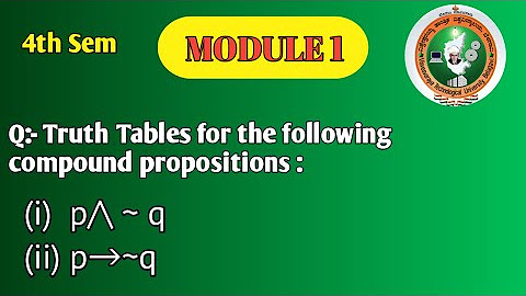 VTU 4th Sem MODULE 1 Math – Mathematical Logic 1 | Complete Proofs & Concepts | IMPORTANT ...
