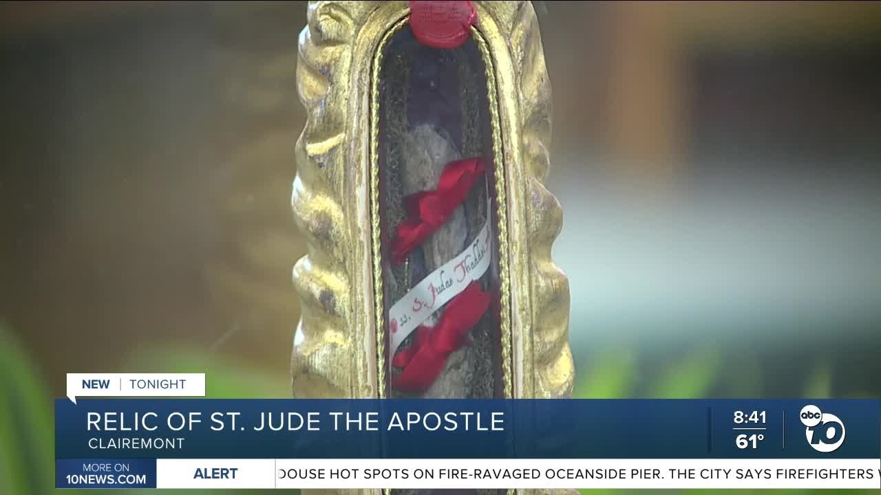 Relic of St. Jude brought to San Diego for the first time - YouTube
