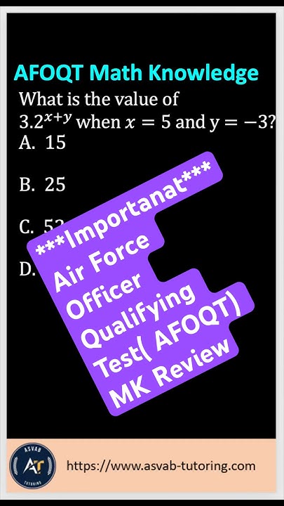 AFOQT Test prep. AFOQT Math Knowledge. #afoqt #asvab - YouTube