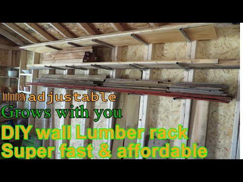 DIY wood stud and conduit wall lumber rack. Affordable, Versatile, and ...