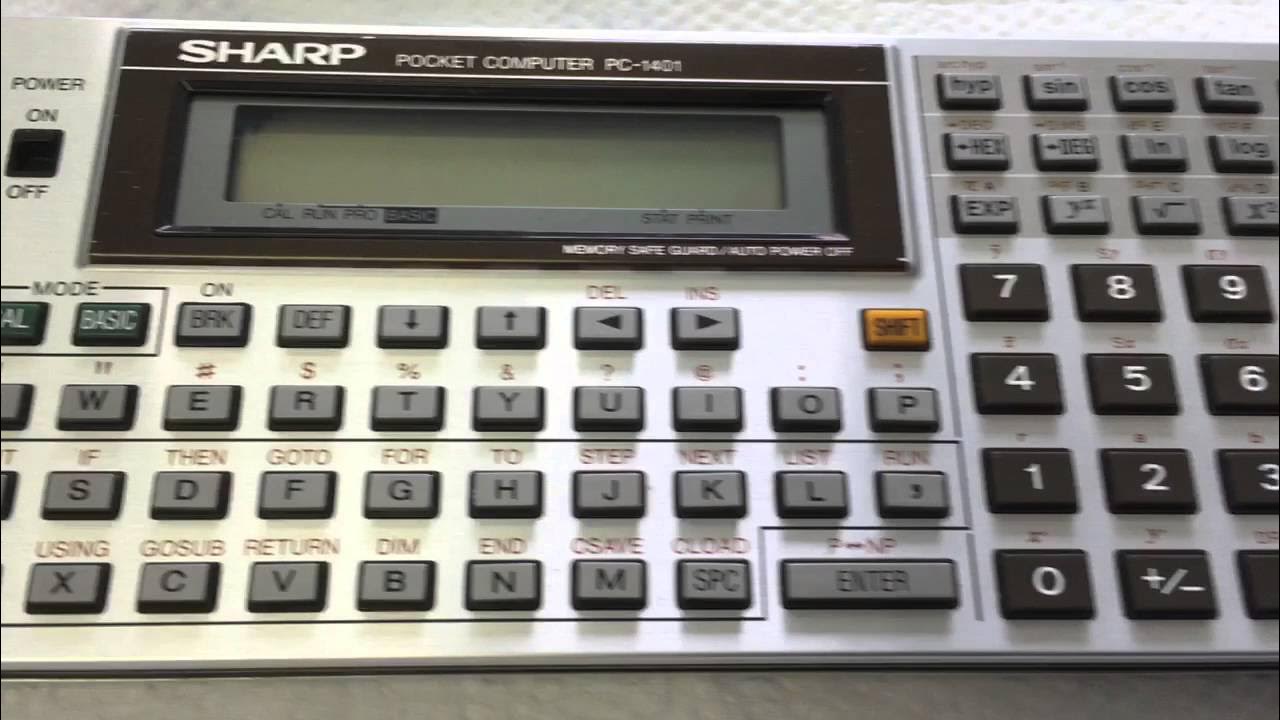 Sharp PC 1401 Teil 2 - YouTube