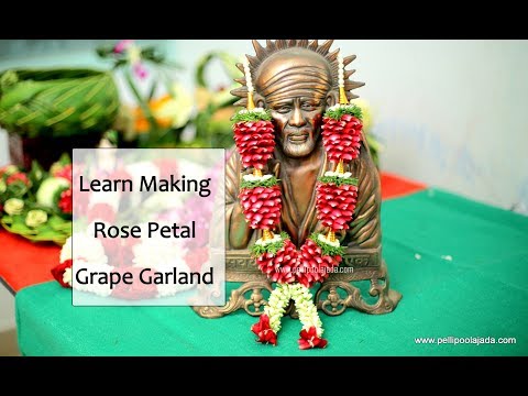 How to Make Rose Petal garland | Grape type | Cone Type
