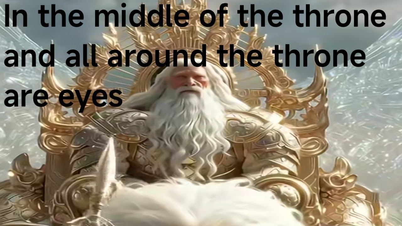 Around the throne are four living creatures with eyes all around them # ...
