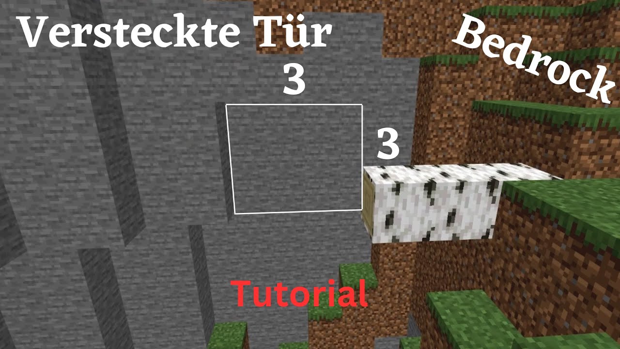 Versteckte 3x3 Redstone Pisten Tür / Tutorial / Minecraft Bedrock ...