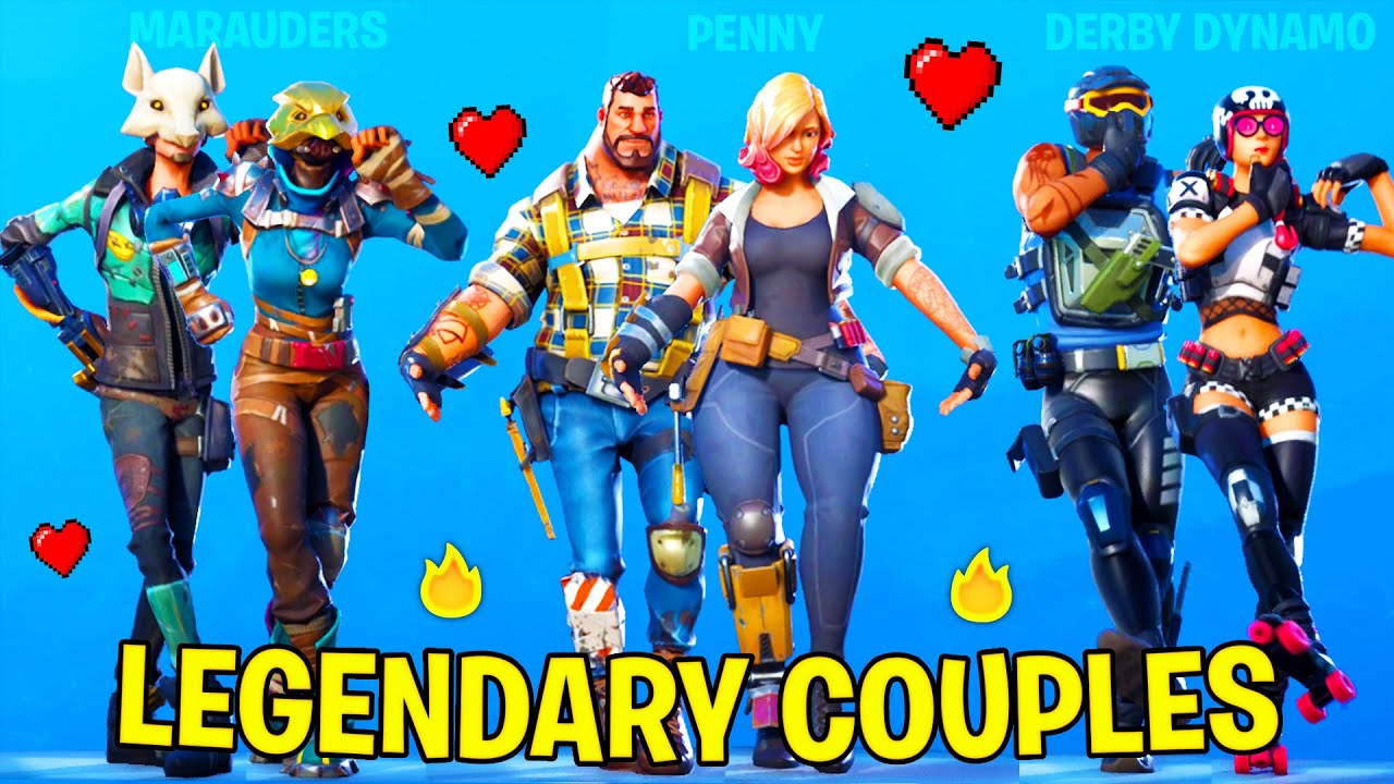 Legendary Fortnite Dances With Couple Skins! #2 : Kyle, Penny, Derby ...
