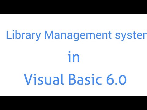 Library Management System Project in vb 6.0 - YouTube