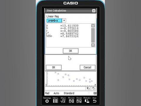 CAS: Linear Regression and Transformation on Classpad - YouTube