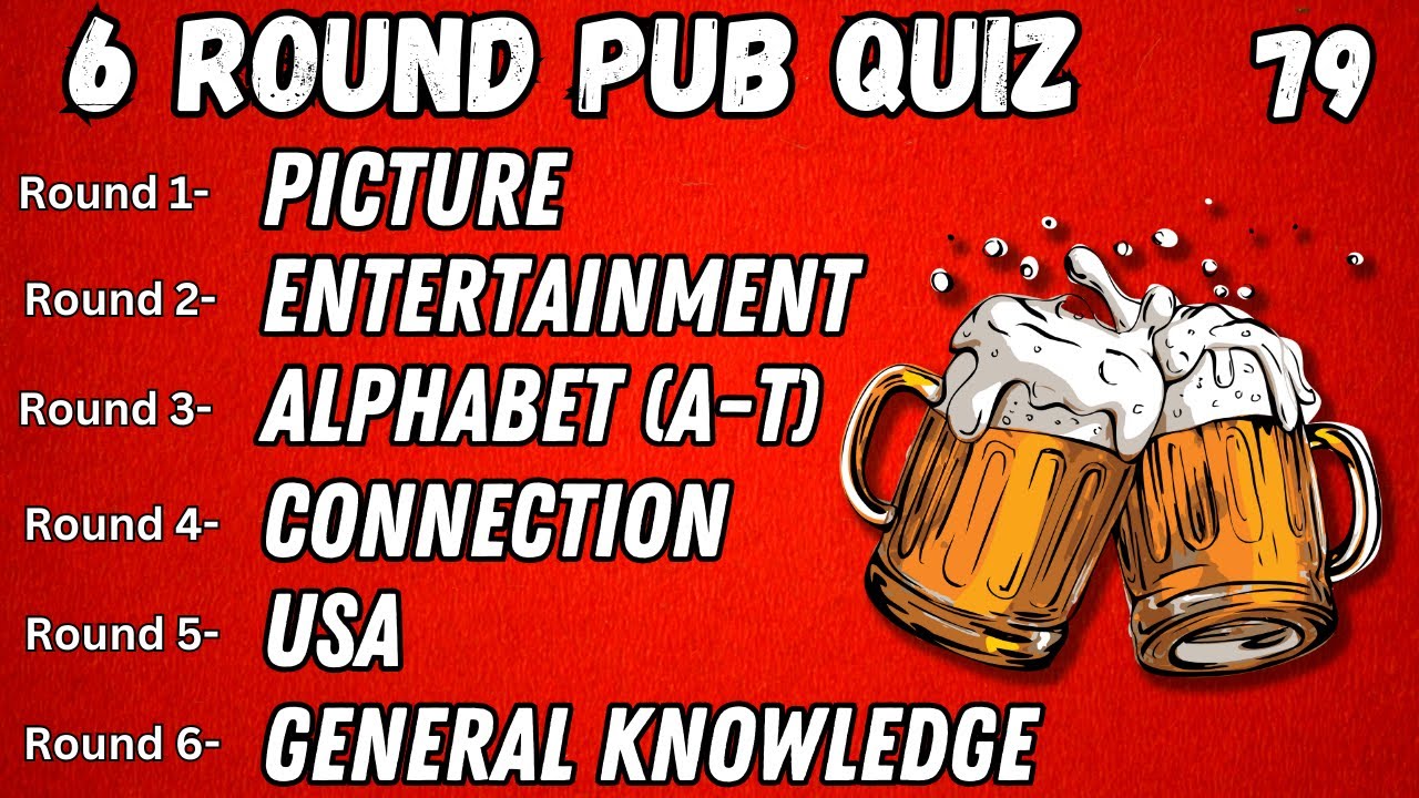 Virtual Pub Quiz 6 Rounds: Picture, Entertainment, Alphabet (A-T ...