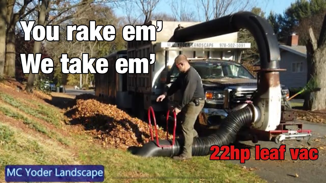 22hp Little wonder leaf vac making leaves disappear - YouTube