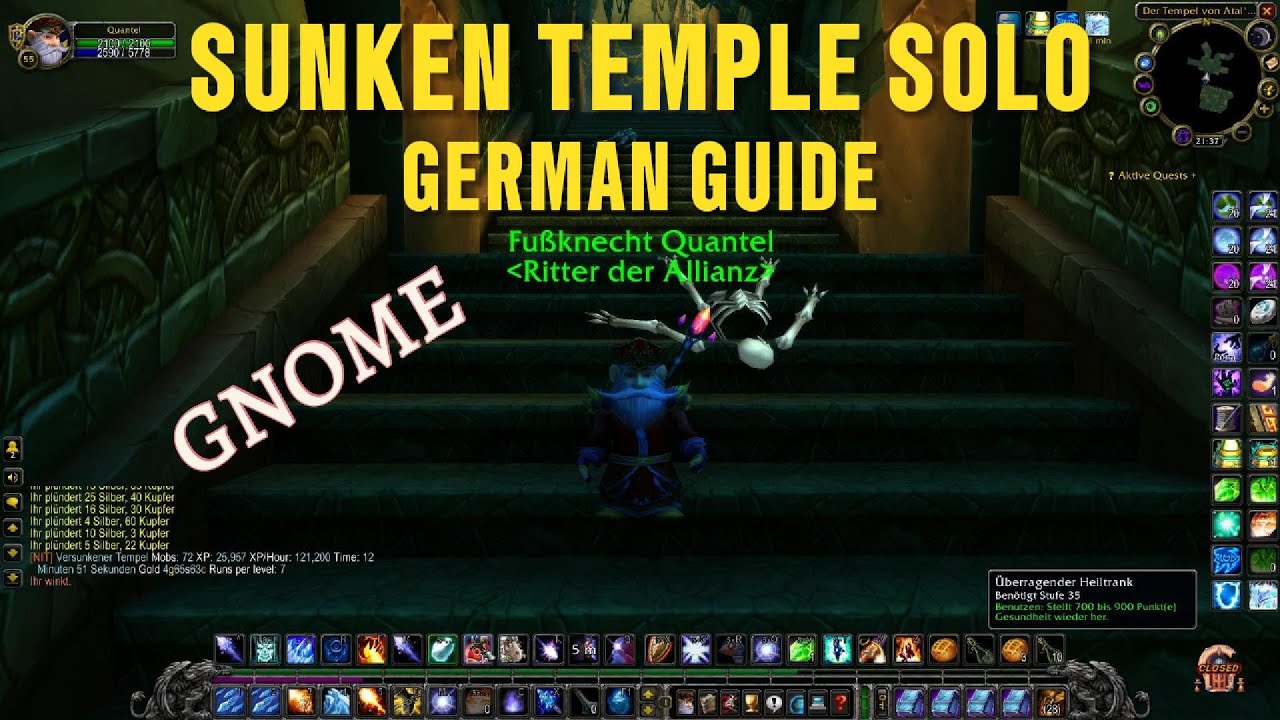 Sunken Temple Mage Guide Solo Gnome (DEUTSCH) Farm & Tipps - WoW ...