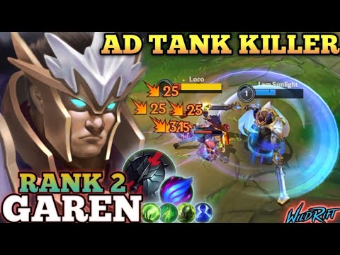 GAREN AD TANK KILLER (MVP PLAY)! BEST BUILD & RUNES - TOP 2 GLOBAL ...