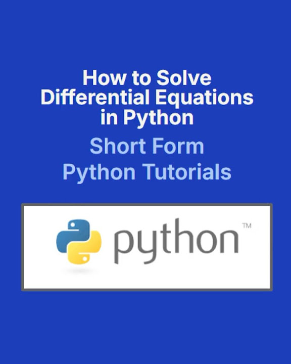 How to Solve Differential Equations in Python with SymPy | Beginner-Friendly Tutorial - YouTube