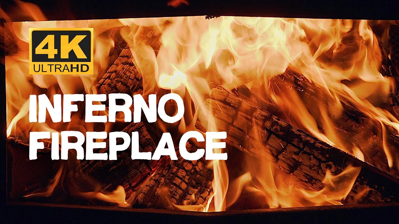 Inferno Fireplace 4K - Intense Ambient Burning Fire TV - YouTube