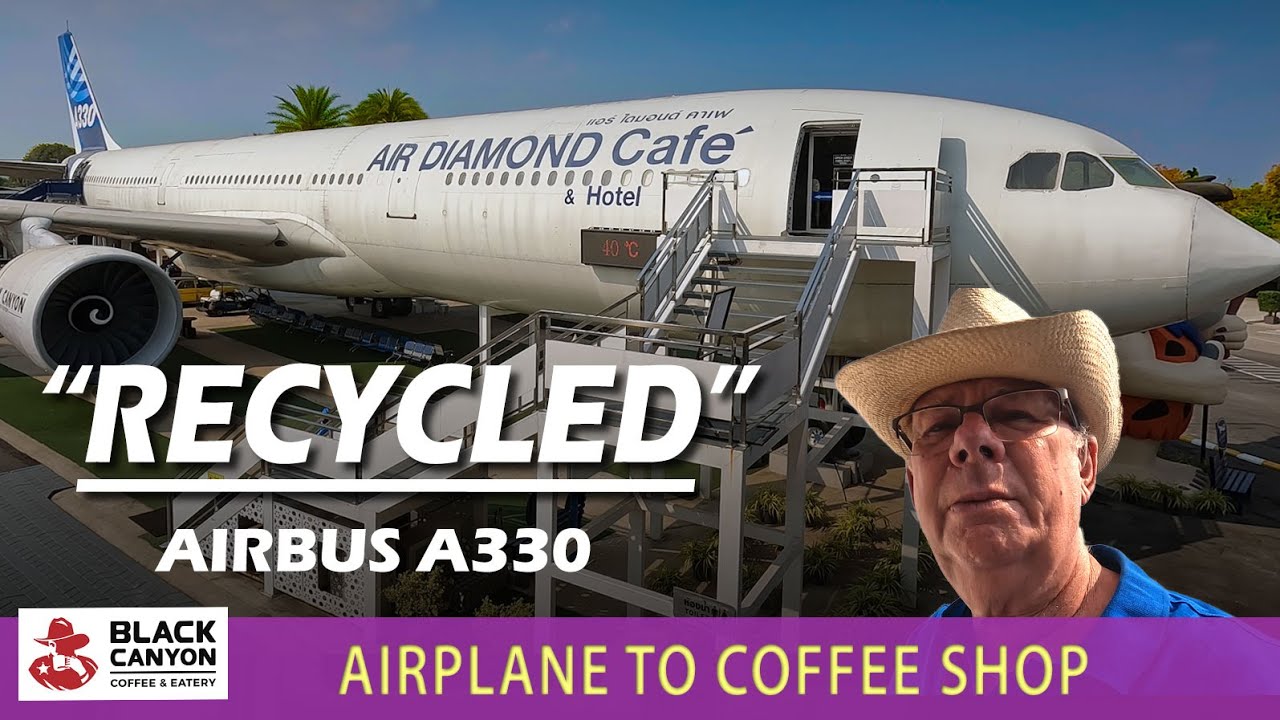 Coffee Shop Surprise in Chiang Mai. An Airbus A330 Airliner is ...