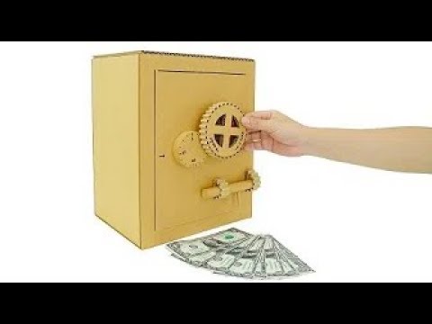 Kartondan şifreli para kasası nasıll yapılır?/ Kumbara nasıl yapılır