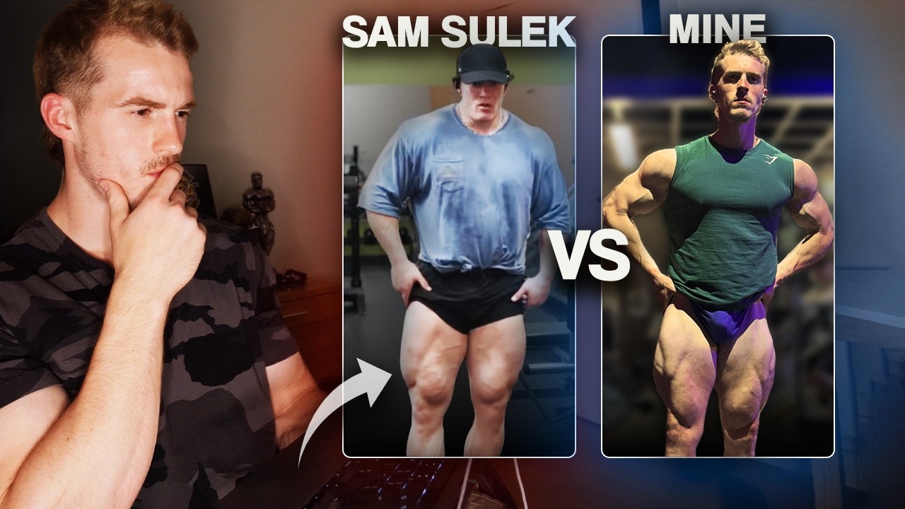 NATURAL pro bodybuilder RIPS APART Sam Sulek's Leg Day - YouTube
