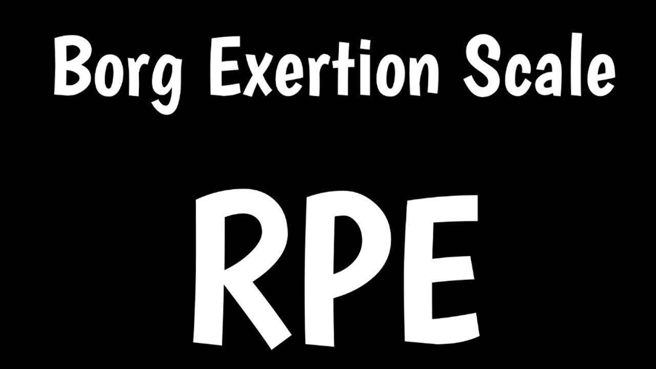 Borg Exertion Scale | Rating Of Perceived Exertion | - YouTube