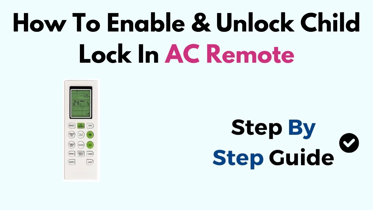 How To Enable & Unlock Child Lock In AC Remote - YouTube