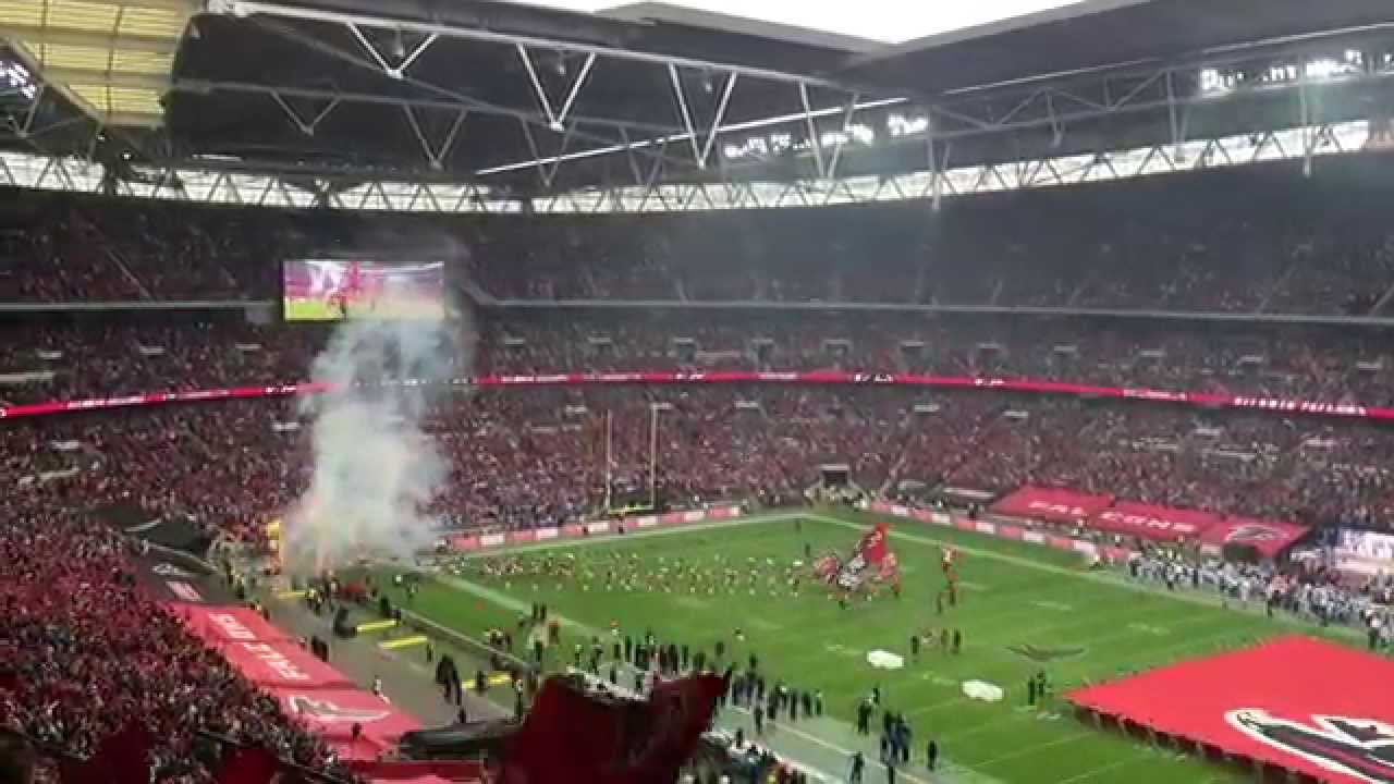 Atlanta Falcons entrance at Wembley Stadium, London - YouTube
