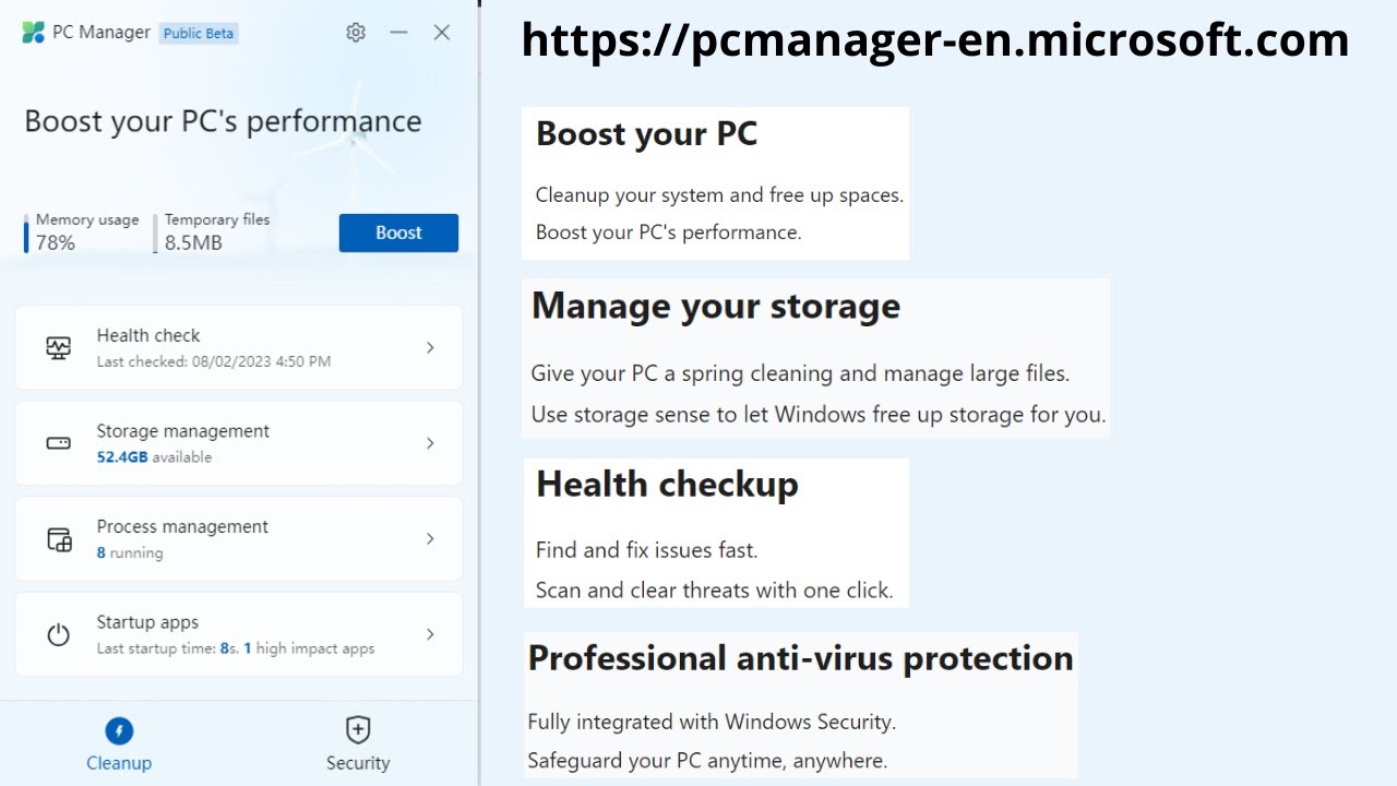 Microsoft PCManager | Boost your PC | Manage your storage | Health ...