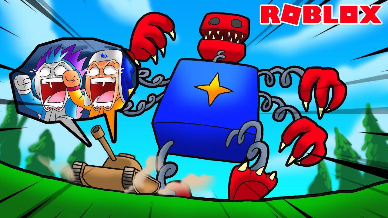 KITA MELAWAN BOXY BOO DENGAN MOBIL TANK DI ROBLOX!! - YouTube