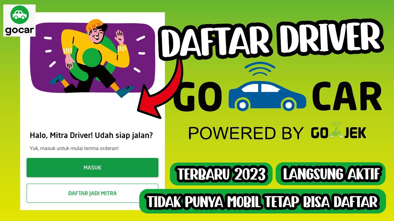 CARA DAFTAR GOCAR ONLINE 2023 | CARA MENJADI MITRA GOCAR | CARA DAFTAR GOCAR TANPA MOBIL - YouTube