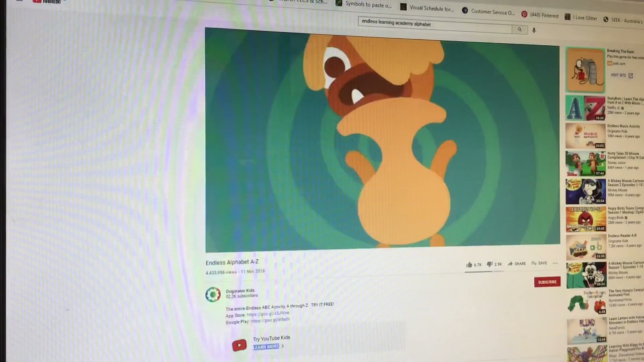 Endless alphabet Nightmare - YouTube