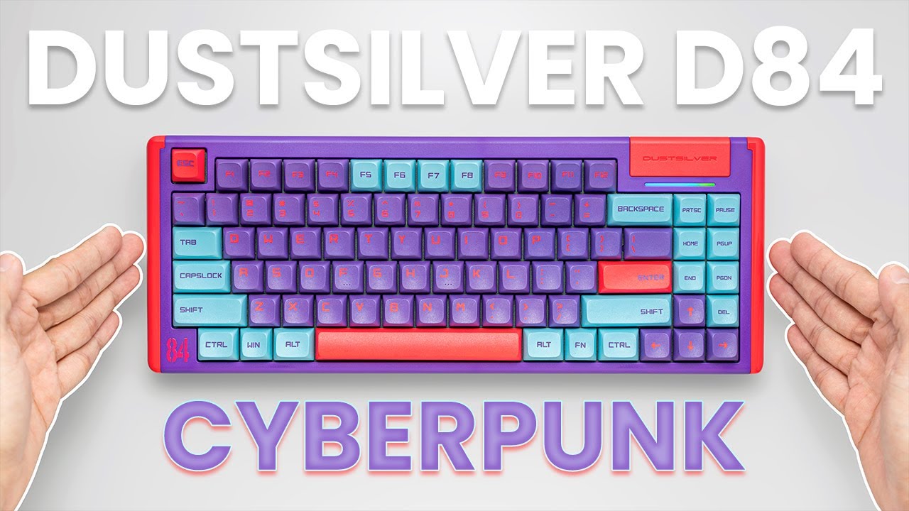 DUSTSILVER D84 CYBERPUNK COOL PURPLE - 75% Wireless Mechanical Keyboard ...