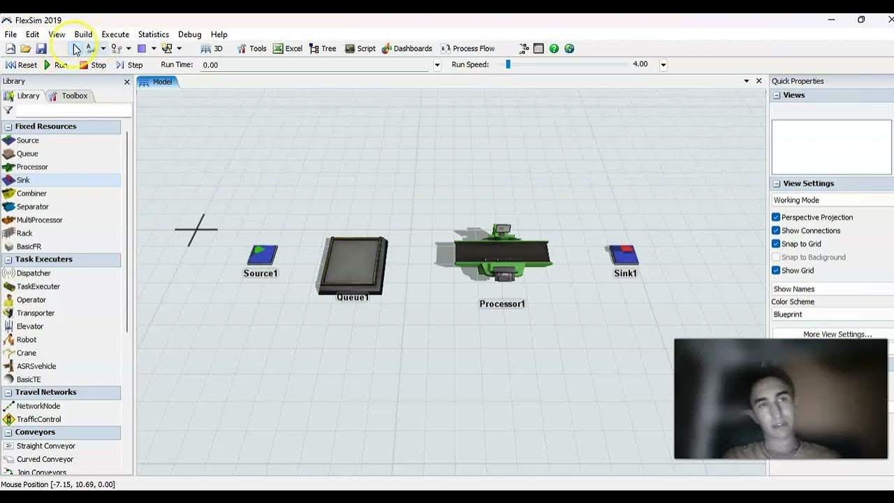FlexSim- MODELO 1 - YouTube