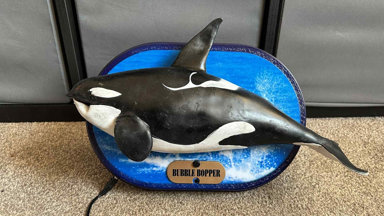 Bubble bopper Blue plaque Orca Whale singing fish - YouTube