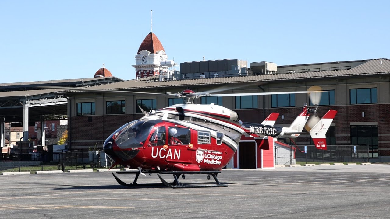 WATCH NOW: University of Chicago Aeromedical Network helicopter stops ...