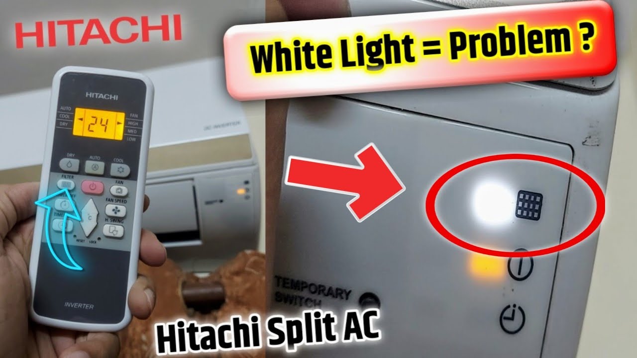 White Light Indication in HITACHI Split Inverter AC🔥How to Turn it off ...