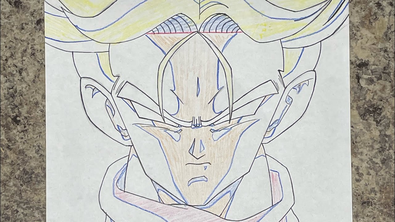 Drawing Super Saiyan Rage Trunks in a DBZ Genga Style! - YouTube