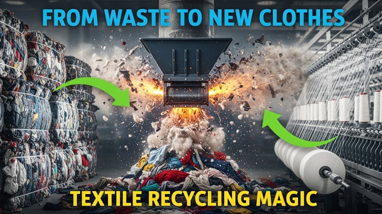 Textile Recycling Factory | How Old Clothes Are Recycled Into New ...