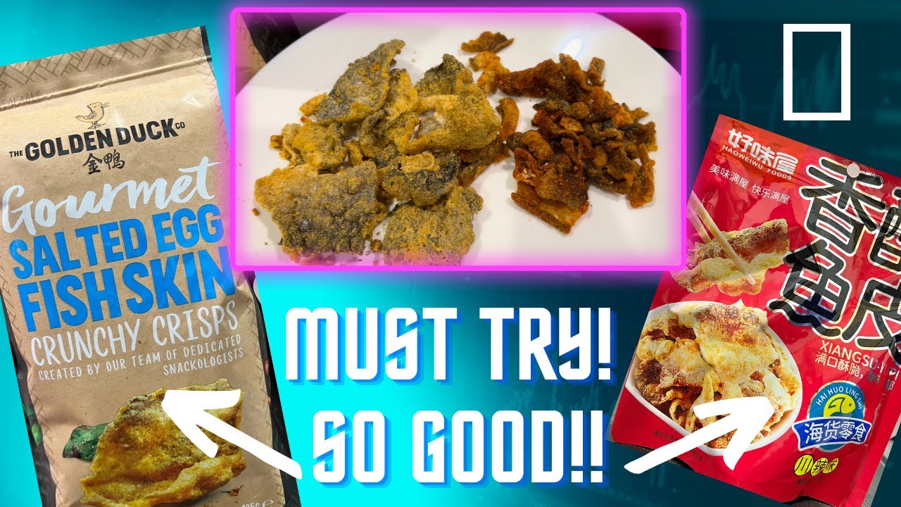 Singaporean Salted Egg Fish Skin 🇸🇬 vs Chinese Fish Skin 🇨🇳 - Snack ...