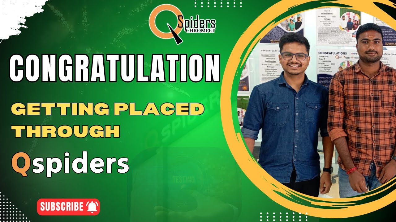From Student to TRAINEE | QSpiders Chrompet Chennai - YouTube