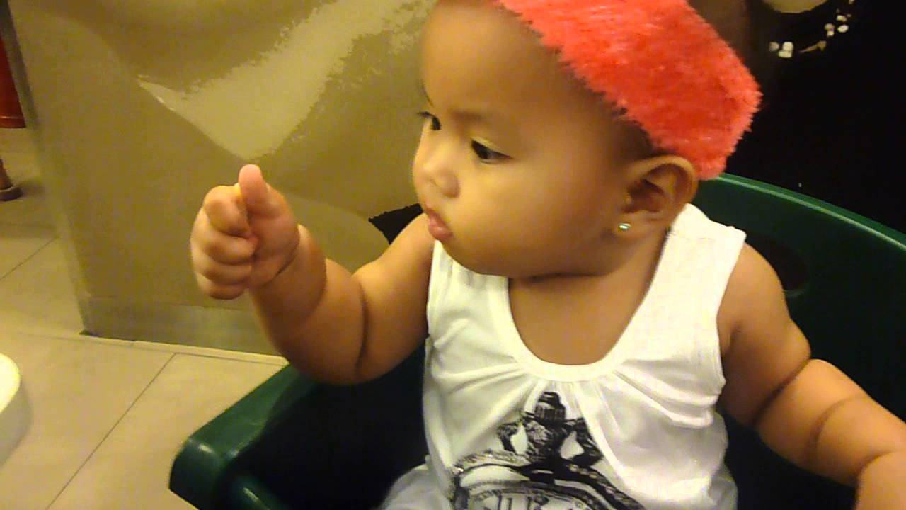 Happy baby @ Mc Donalds :) (1) - YouTube