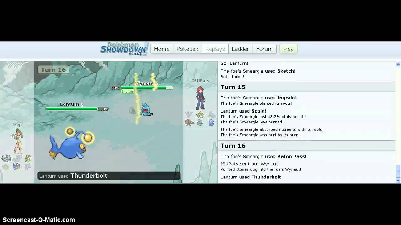 Pokemon Showdown Online Battle #4 (OU/ Tournament Gameplay/ Shadow Tag ...