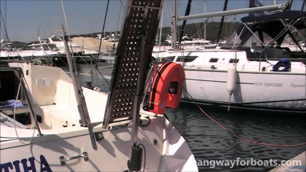 Electric Gangway For Boats Teak-Inox - YouTube