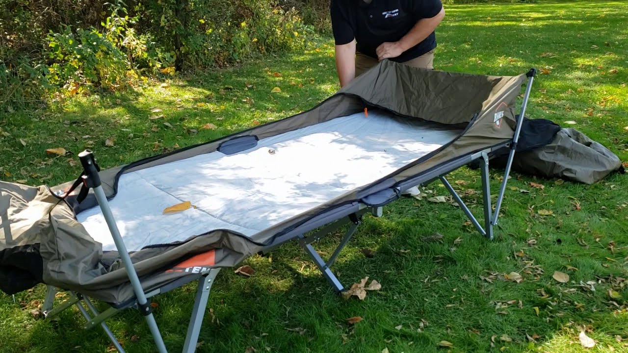 Oztent Bunker Pro Tent Cot Takedown Features - Part 2 - YouTube
