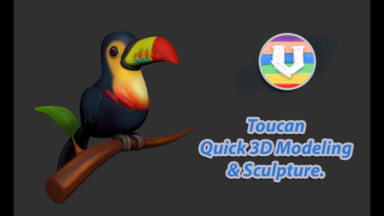 Toucan quick 3d modeling and sculpture. - YouTube