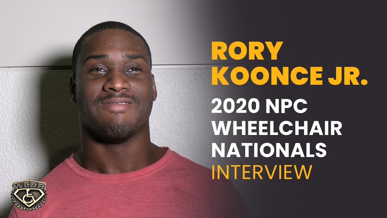 Rory Koonce Jr - 2020 NPC Wheelchair Nationals Interview - YouTube