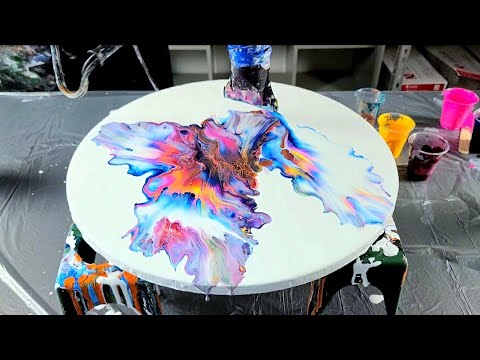 WOW! My Best! NEW BIG - ROUND Dutch Pour! ~ Fluid Art / Acrylic Pouring ...