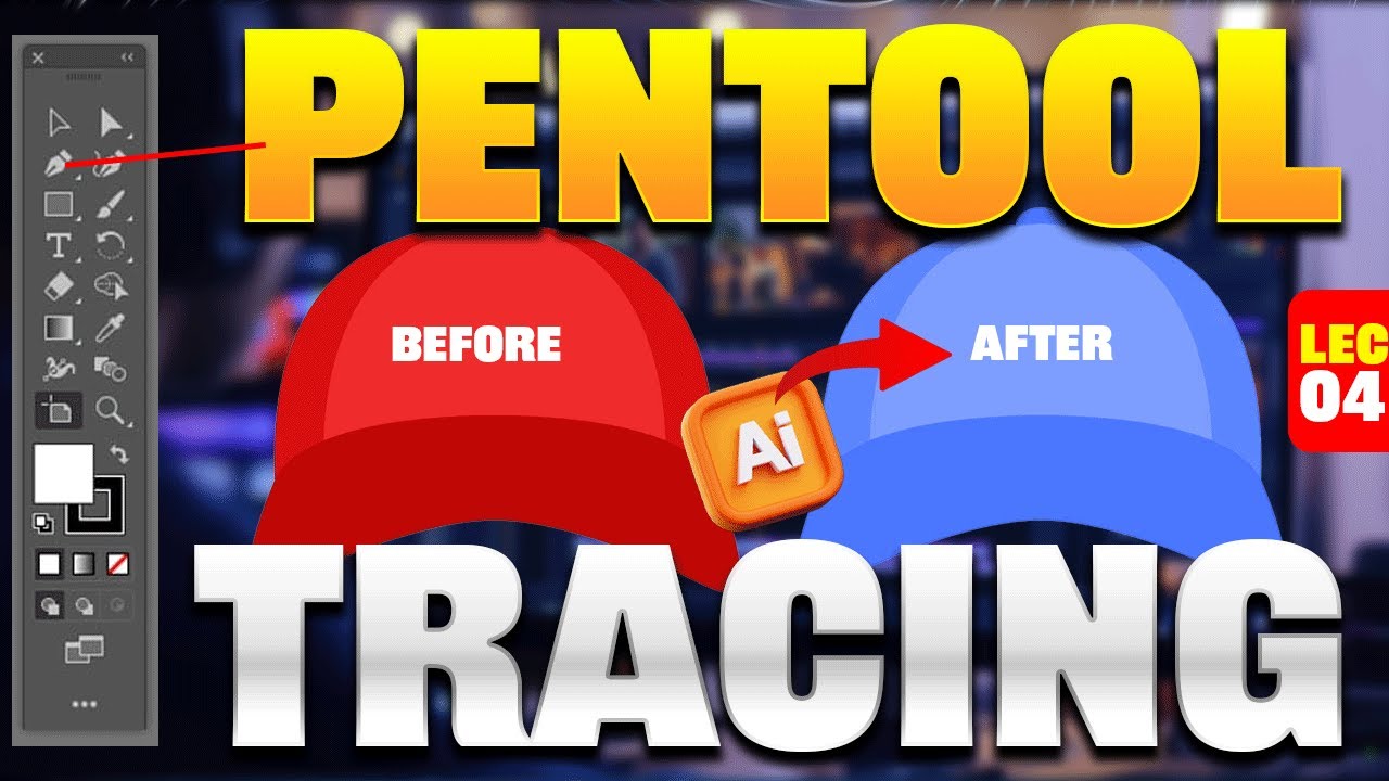 Tracing Objects in Adobe Illustrator | Lec - 04 | Rankplus Ninepointer - YouTube