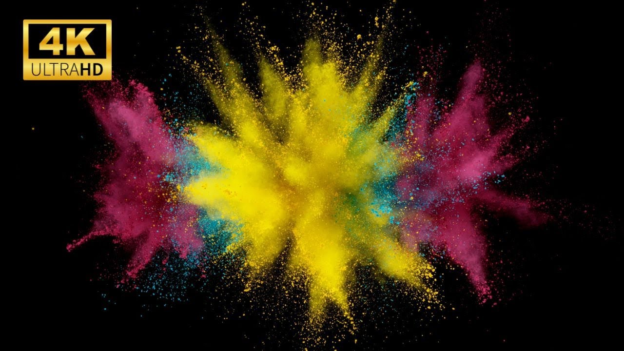 Exploding Colors Screensaver - 10 Hours - 4K | Soothing music for deep ...