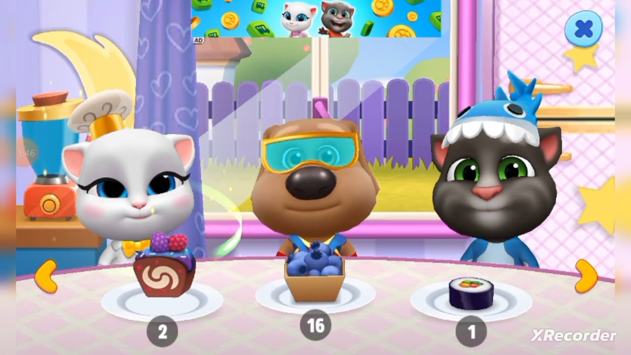 My Talking Tom Friends Playing Games With Angela | Angelas Party ...